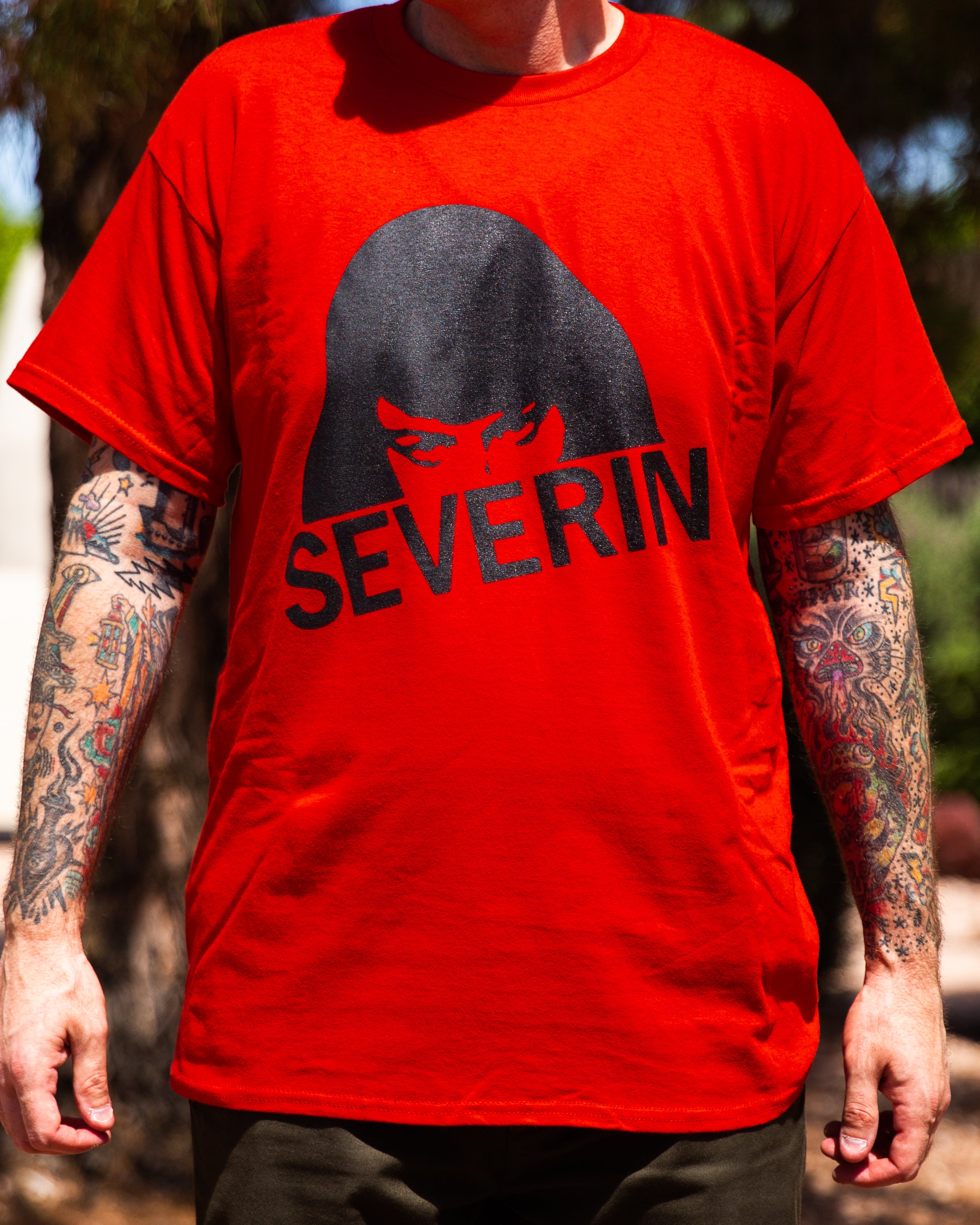 Severin Logo [Red Variant T-Shirt] – Severin Films